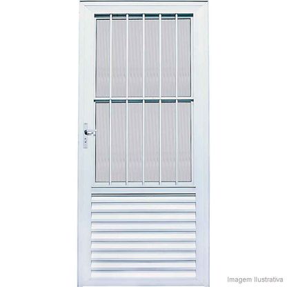 Porta postigo D Fortline 210x86cm com vidro boreal branca Atlântica ...