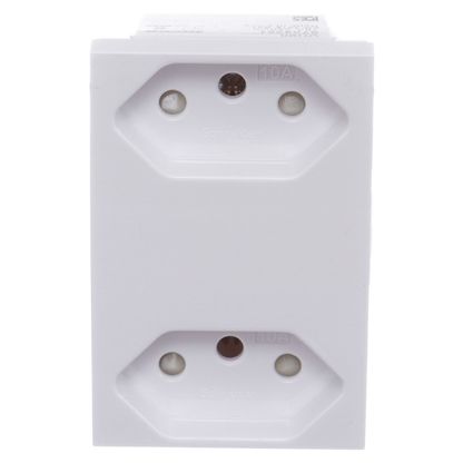 TElhanortE | Módulo Tomada DuplEx BR 2P T 10A 250V BornE Automatico 3M Branco Orion SchnEidEr ...